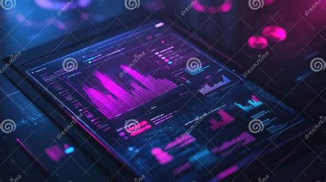 Data Visualization Interface Showcasing Vibrant Charts And Graphs In A