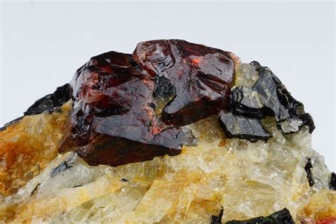 Big ZIRCONS Crystals With Biotite And Calcite Intensive