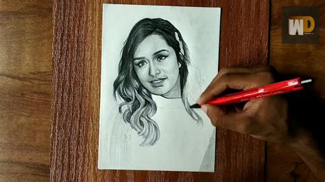 Drawing Shraddha Kapoor Realistic Pencil Drawing Creator V YouTube