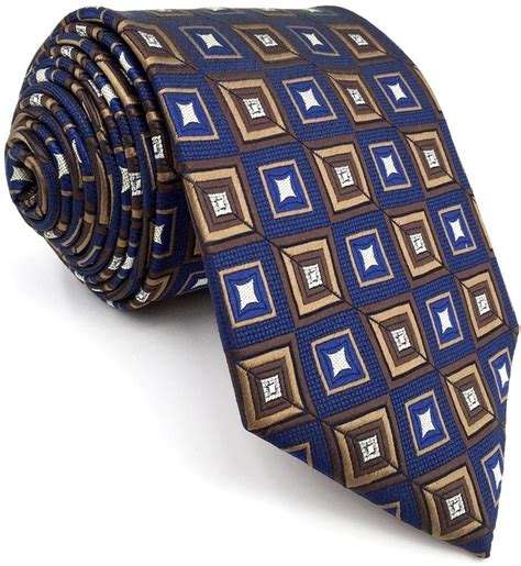 S W Shlax Wing Shlax Wing Blue Neckties Checkered Silk Tie For Men Business Suit For Men ShopStyle