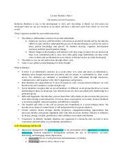 Lecture Module 1 Part 2 Docx Lecture Module 1 Part 2 Self Identity
