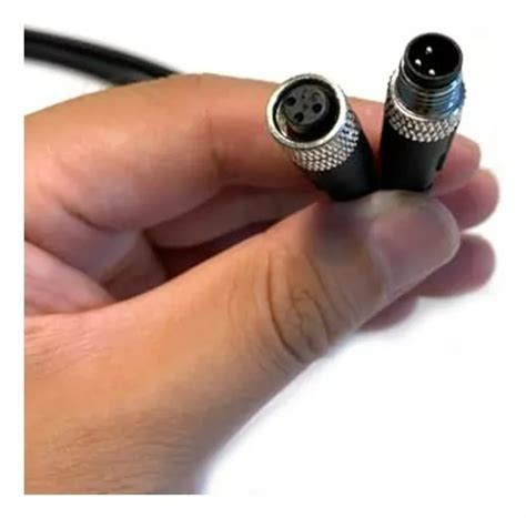 Cable Conector Circular M8 Macho Hembra 3 Pines Ip67 1m Cuotas Sin