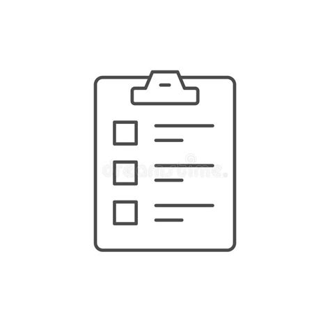 Clipboard With Checklist Line Icon Stock Vector Illustration Of List Checklist 319014758