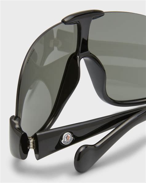 Moncler Lunettes Visseur Injection Plastic Shield Sunglasses Neiman