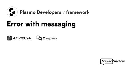 Error With Messaging 🧩 Plasmo Developers