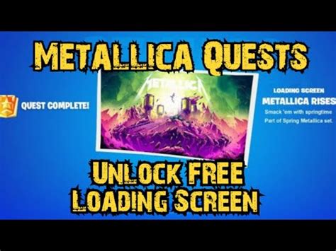 How to Complete Metallica Quests in Fortnite - Unlock FREE Metallica Loading Screen - YouTube