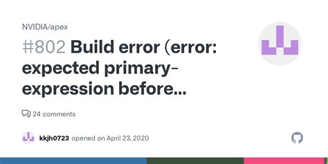 Build Error Error Expected Primary Expression Before Some Token