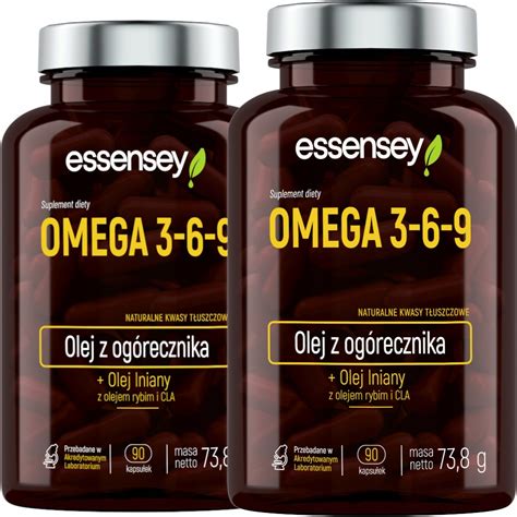 OMEGA 3 6 9 WITAMINA E 90KAPS NATURALNE KWASY TŁUSZCZOWE OLEJ RYBI