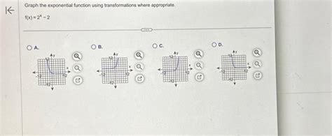 Solved Graph The Exponential Function Using Transformations