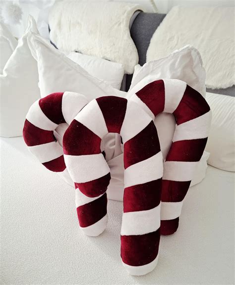 Christmas Candy Cane Pillow Etsy