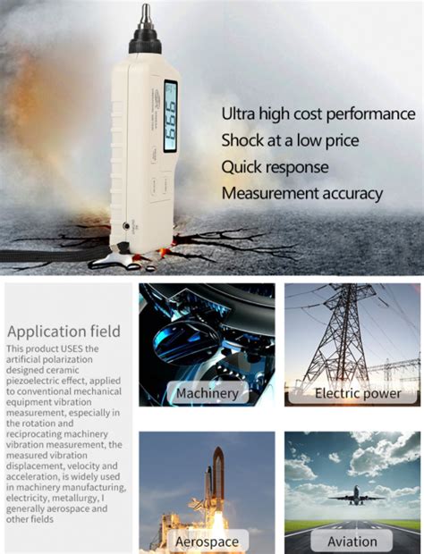 Vibration Meter Measures Monitors Acceleration Velocity And Displacement