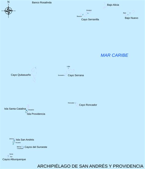 Archivo Mapa del Archipiélago de San Andrés y Providencia