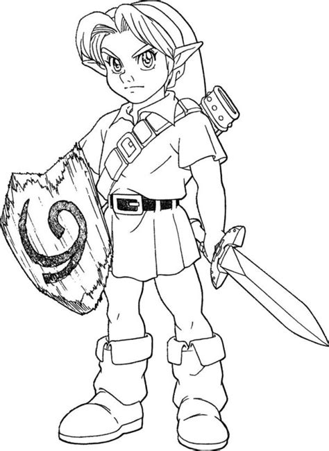 The Legend Of Zelda Coloring Pages Printable Pdf