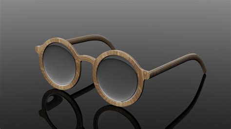Premium Photo Pair Of Wooden Roundlens Eyeglasses Isolated On Black