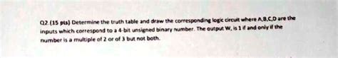 Solved Text Digital Logic Design Q2 5 Pts Determine The Truth
