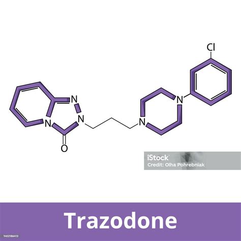 Chemical Structure Of Trazodone Stock Illustration Download Image Now