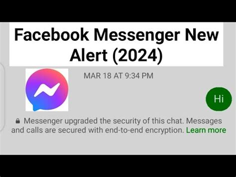Messenger Upgraded The Security Of This Chat Messages Call Are