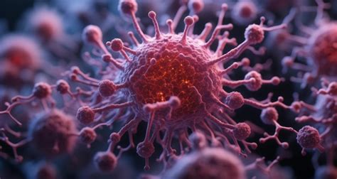 Infecção Viral Uma Visão Microscópica De Um Vírus Invadindo Uma Célula