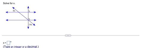 Solved Solve For X X Type An Integer Or A Decimal Chegg Com