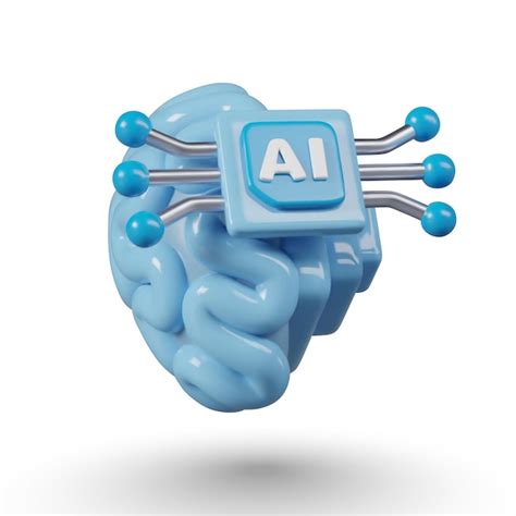 Premium Vector Blue Brain With Title Ai Concept Of Artificial