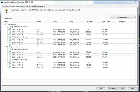 Creating Section Views With Multiple Sample Line Groups From Multiple