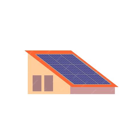 Premium Vector Sollar Panels On House Roof Silhouette Sustainable Energy Vector Isolated On