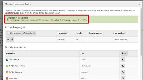 Changing The Language Localization Of Your Admin Dashboard In TYPO HostArmada