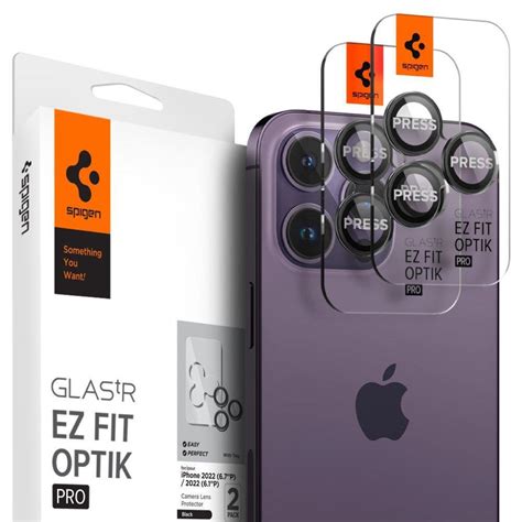 Spigen Optiktr Ez Fit 2τμχ Προστασία Κάμερας Tempered Glass Black για