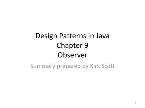 Design Patterns In Java Chapter 9 Observer Ppt Download