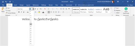 Apply Formatting In MS Word GeeksforGeeks