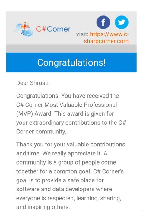 Shrushti Shah On Linkedin Csharpcorner Mvpbuzz Sharingiscaring Mvp