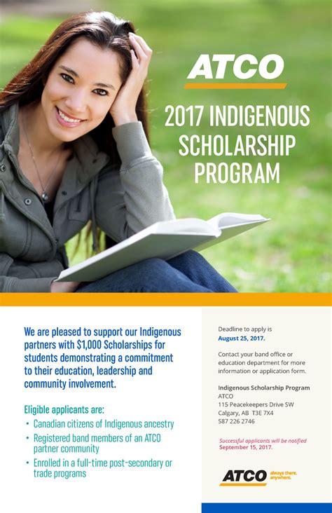 ATCO Indigenous Scholarship Program 2017 Treaty 8 Tribal Association