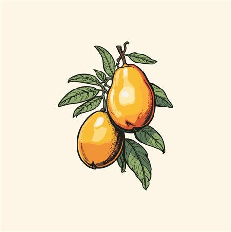 Vetor De Fruta Manga Vetor Premium