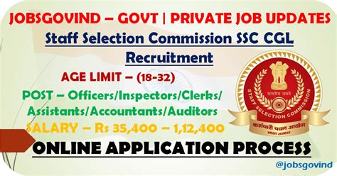 Staff Selection Commission Ssc Cgl Recruitment 2023 For 7500 Officers