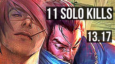 SETT Vs YASUO TOP 11 Solo Kills 800 Games 1 0M Mastery Godlike
