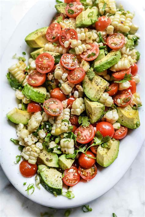 Grilled Corn And Tomato Avocado Salad