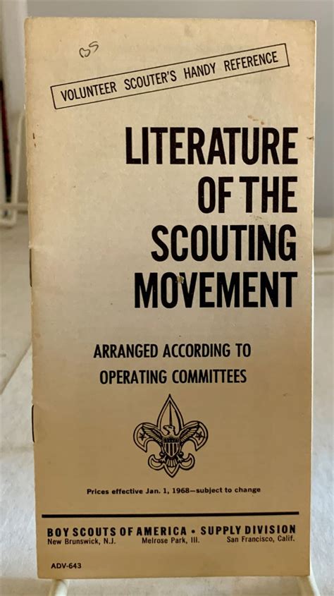 Literature Of The Scouting Movement Arranged According To Operating
