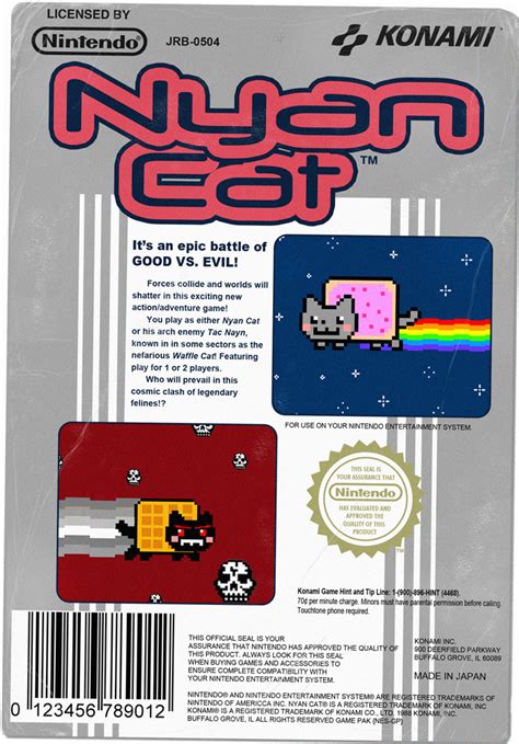 Vintage 8 Bit Nyan Cat Nes Game Boing Boing
