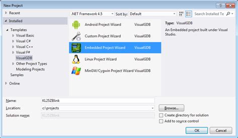 Developing FRDM KL25Z Firmware With Visual Studio VisualGDB Tutorials