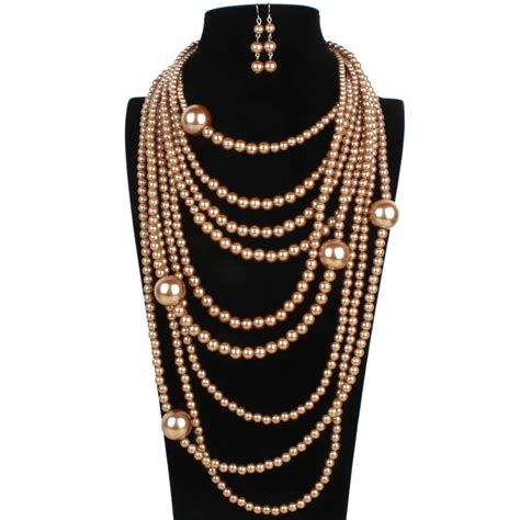 Buy Multilayer Jewelry Set Classic Imitation Pearl