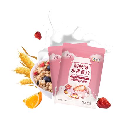 纤婉酸奶味水果麦片 可益康产品 产品中心 中宏生物