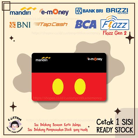 Jual KARTU EMONEY ETOLL ANIME KARTUN MICKEY MOUSE CARTOON CUTE E MONEY