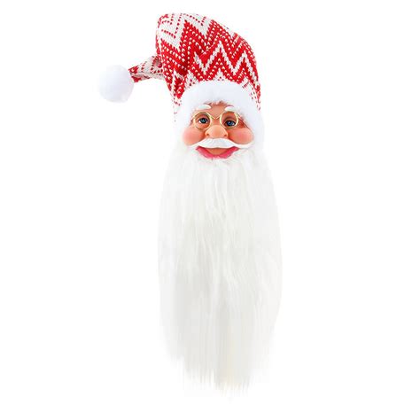 Коледа Нова Глава на старец Капачка за бутилка вино Декорация Висулка Висулка Гигантски чаши за