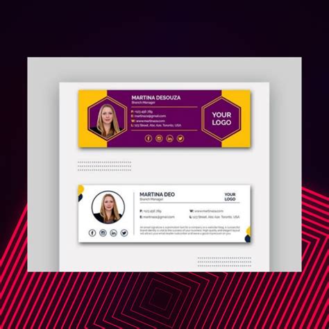 Create Html Email Signature Outlook Signature Mail Signature By
