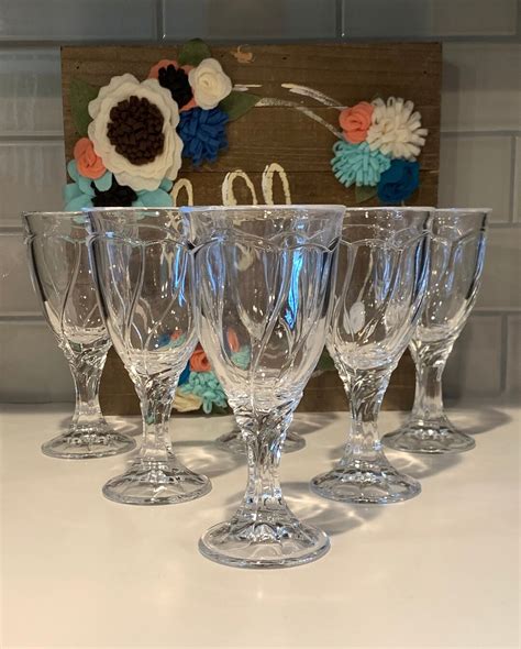 Clear Sweet Swirl Water Goblets By Noritake Table Decor Clear