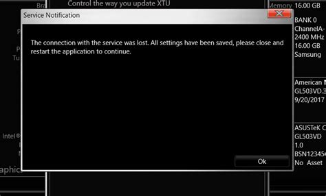 Cant Use Intel Extreme Tuning Utility For More Than 5 Seconds Before