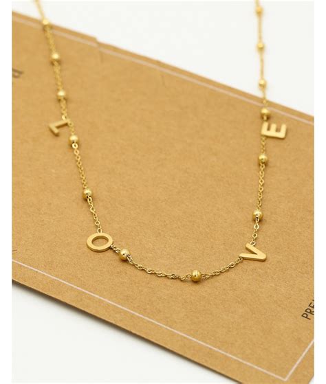 Ketting Love Bolletjes Goud