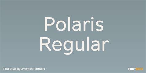Polaris Regular Font Style By Aviation Partners Font Bros