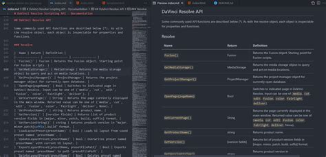 Web Davinci Resolve Scripting Api Documentation Formatted Version Extremraym