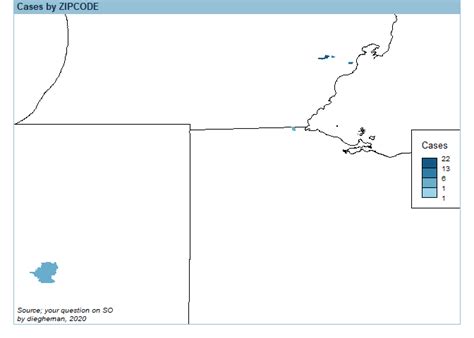 Mapping My Data To A Zip Code Area Map In R Stack Overflow